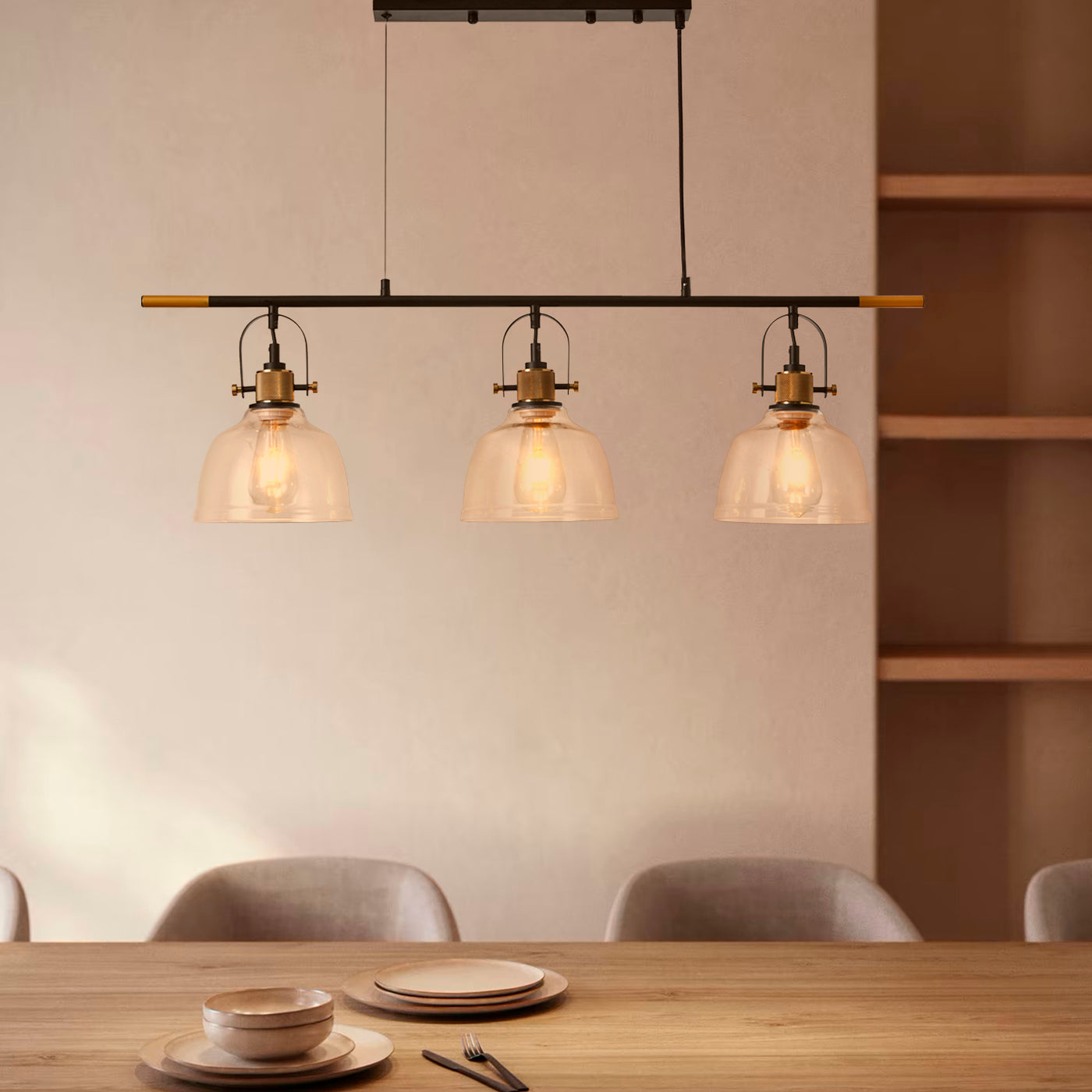 Lámpara de Colgar Mae x3 Vidrio