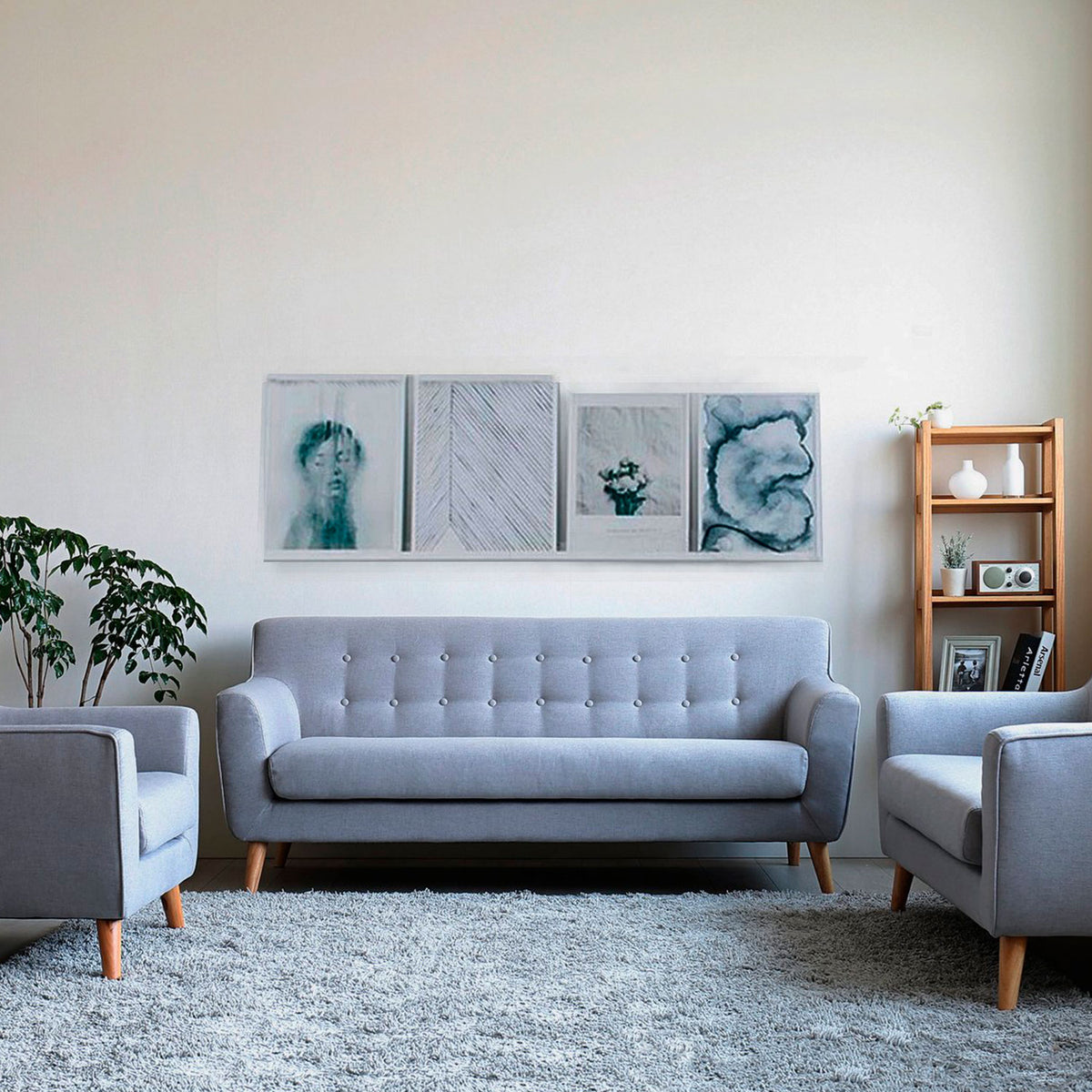 Sofá Siena 3C acero