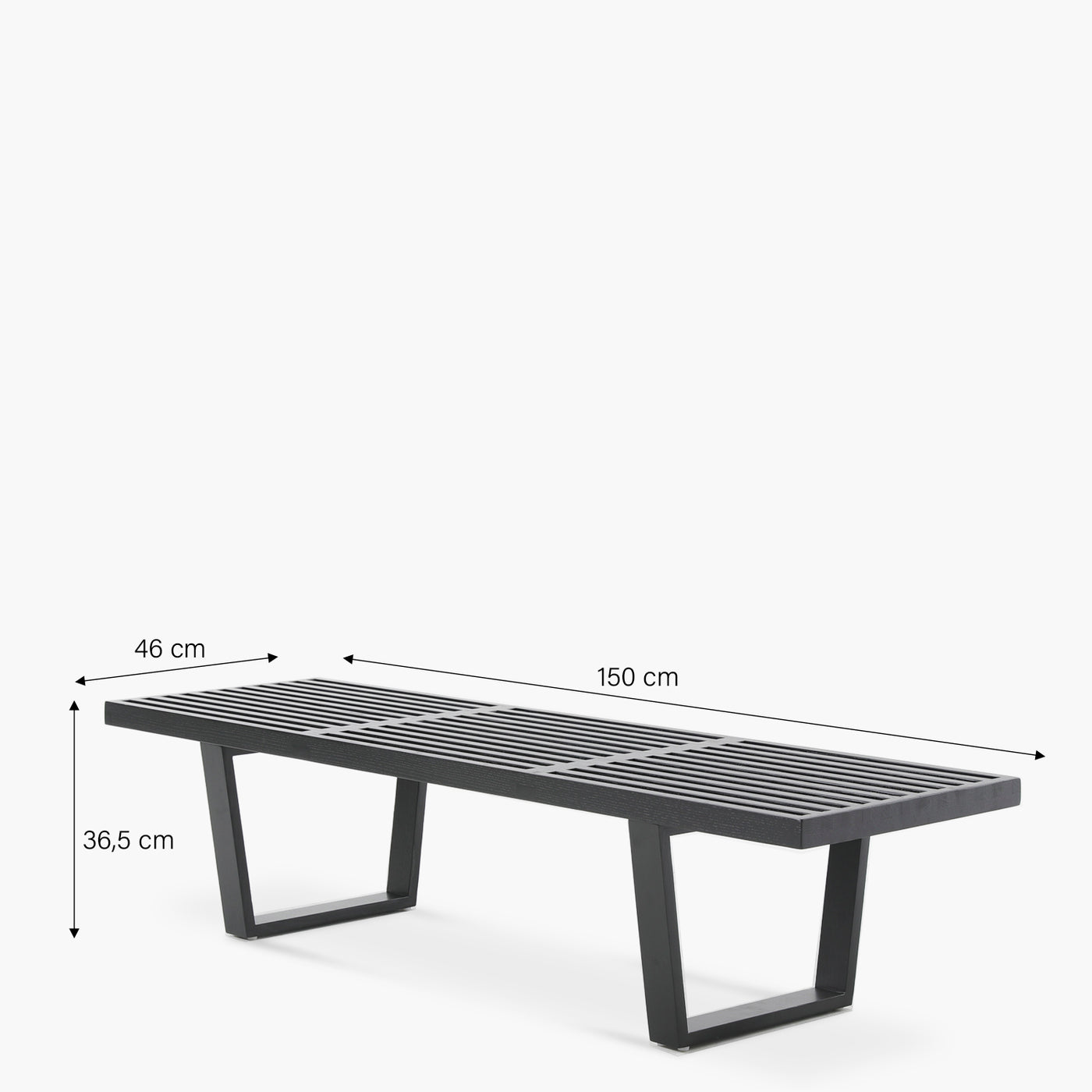 Banqueta de Madera Nelson (Réplica) Negro