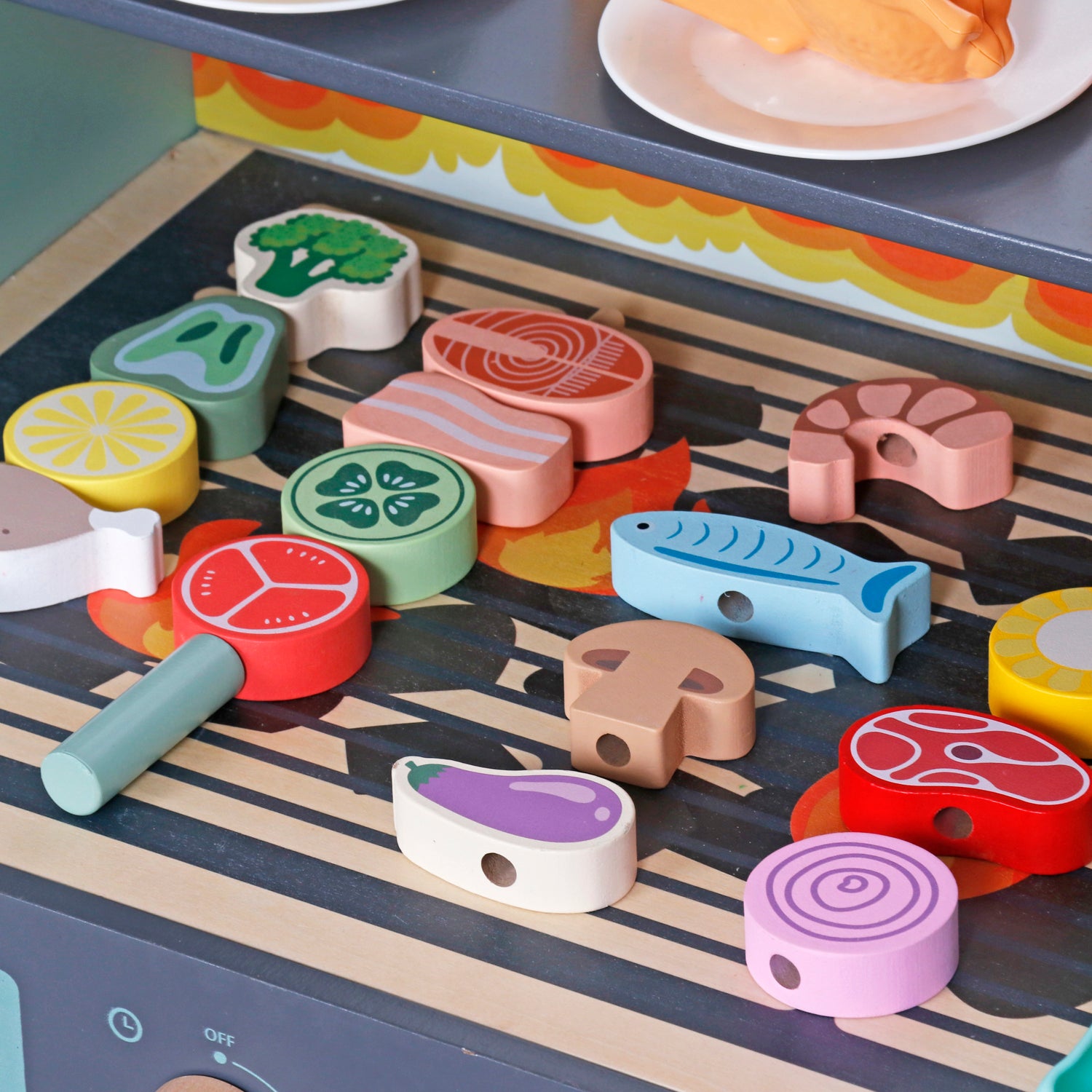 Parrilla Infantil de Madera Alonso Multicolor