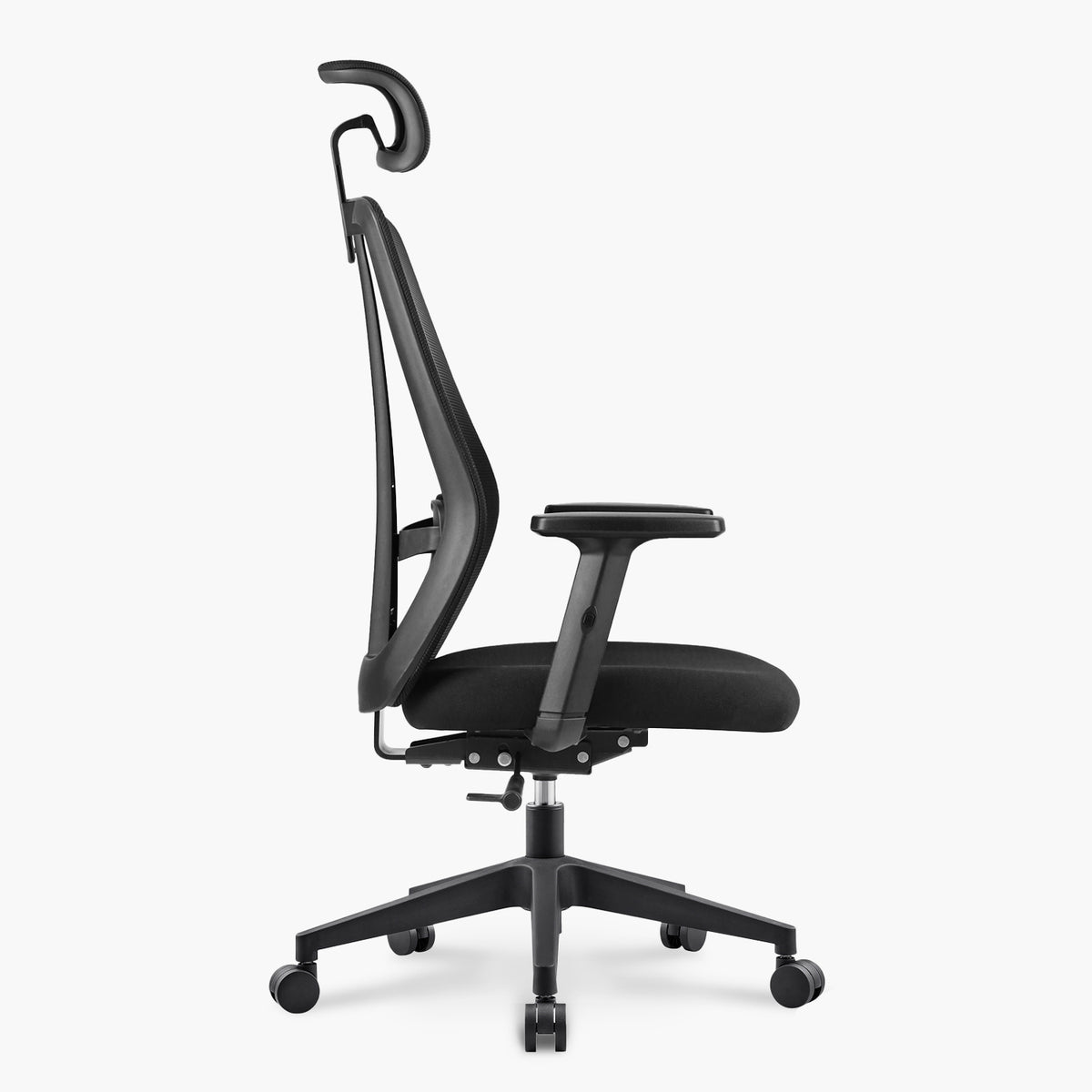Silla Oficina One con cabecero Negro